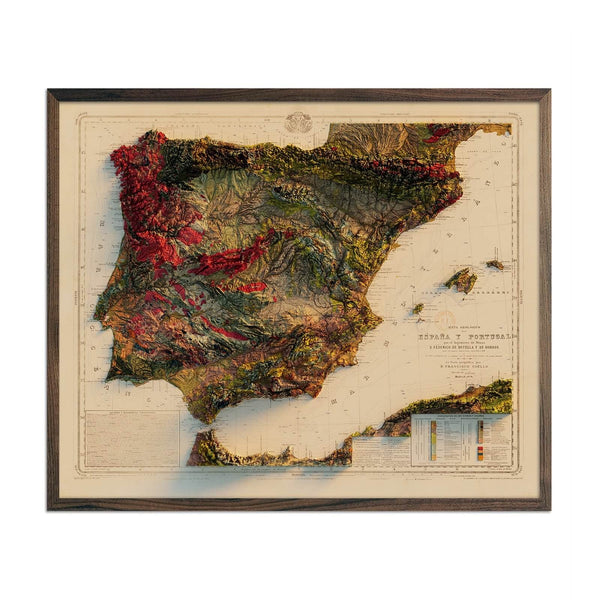 Spain Map Posters & Art - Spain Wall Maps - Muir Way