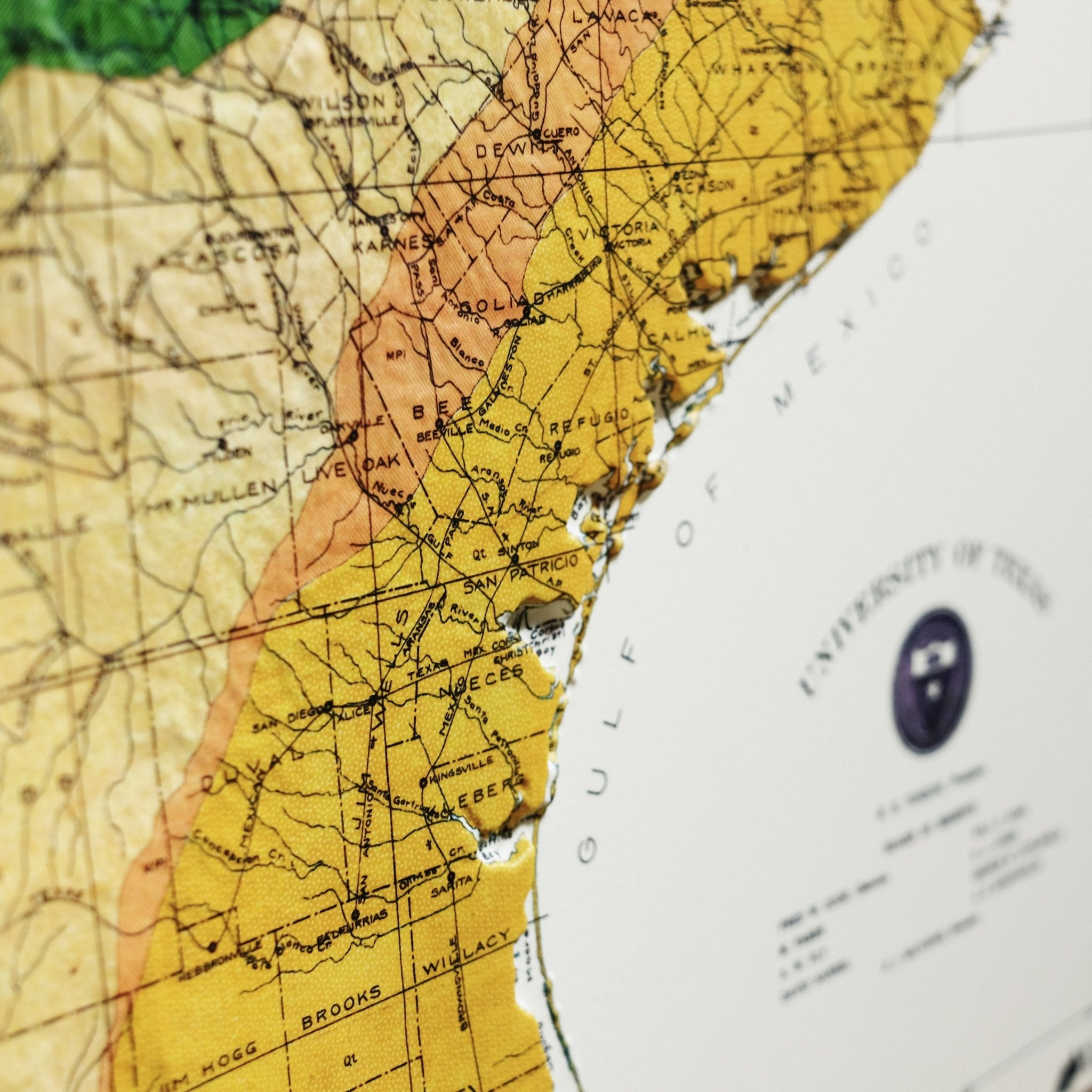 Texas Relief, Elevation, Hydrological, Topographic & Vintage Maps ...