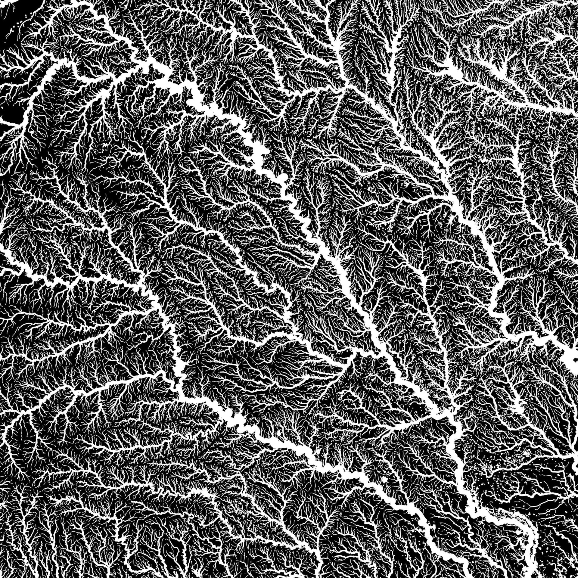 Texas Hydrology Series Map | Map of rivers, streams & more – Muir Way