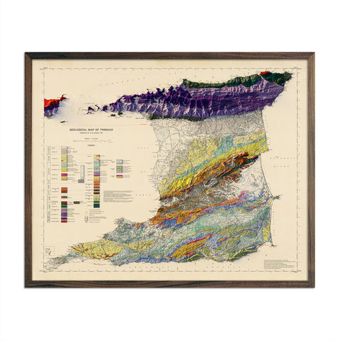 Trinidad 1959 Shaded Relief Map – Muir Way