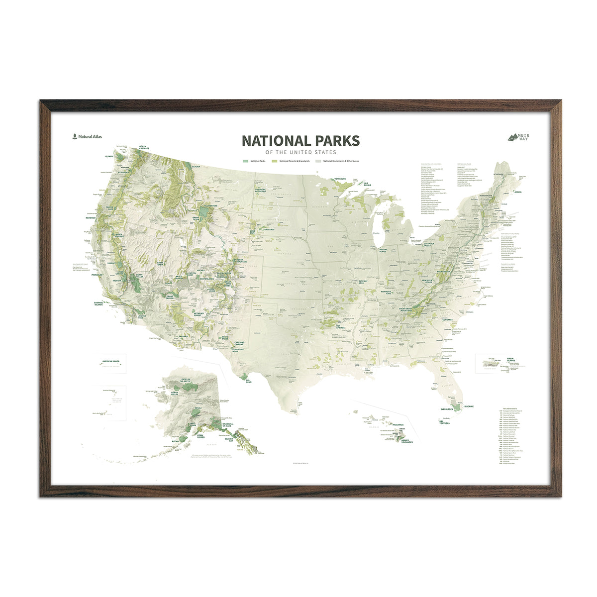 Map of US National Parks, Monuments, and Forests | Muir Way