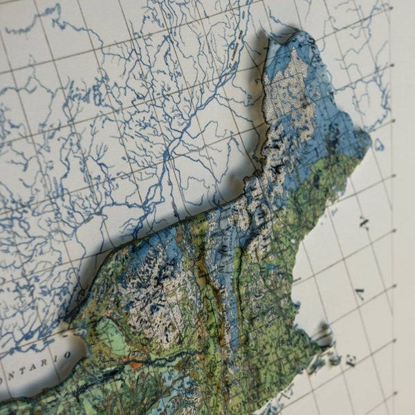 Vintage 3D Raised Relief Map of 1931 United States | Muir Way