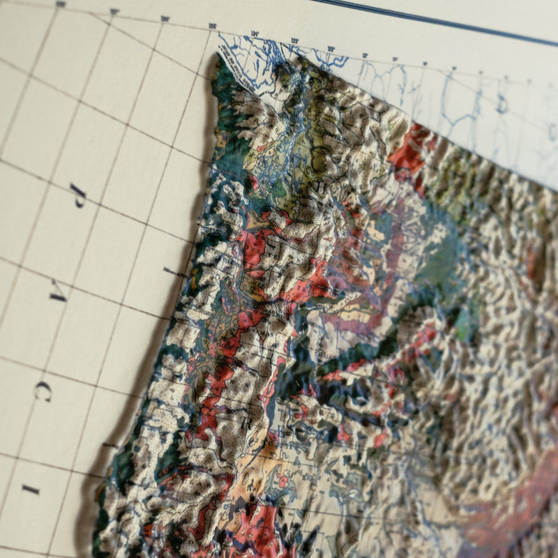 Vintage 3D Raised Relief Map of 1931 United States | Muir Way