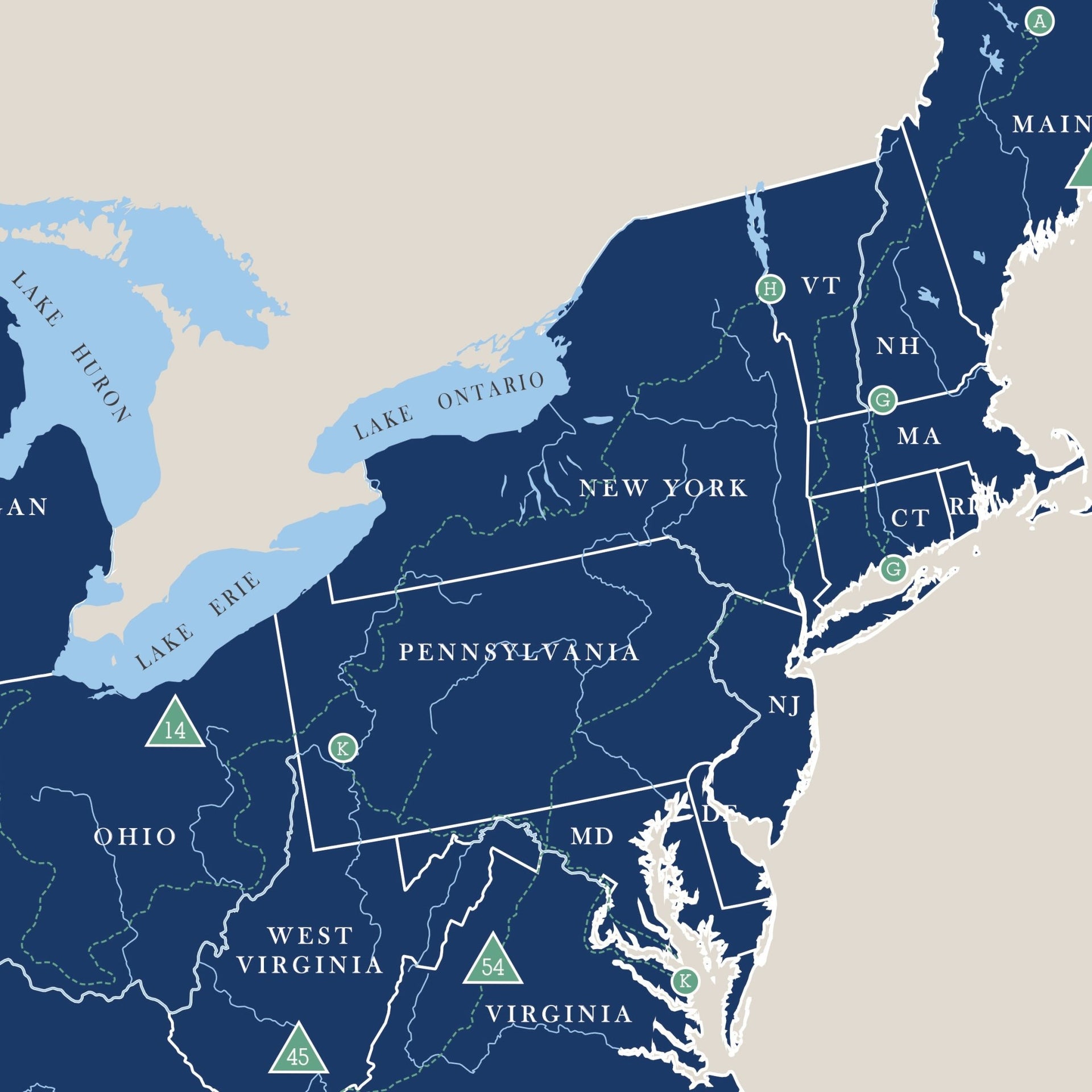 National Park Map Posters & Prints | US National Park Maps – Muir Way