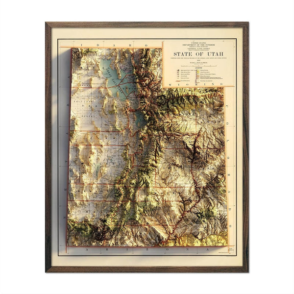 Utah Relief Maps, Hydrological Maps & Elevation Prints. - Muir Way