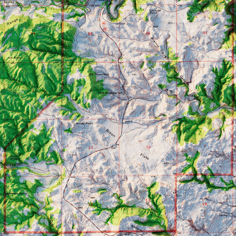 Vintage Relief Map of Wind Cave National Park (1957) | Muir Way