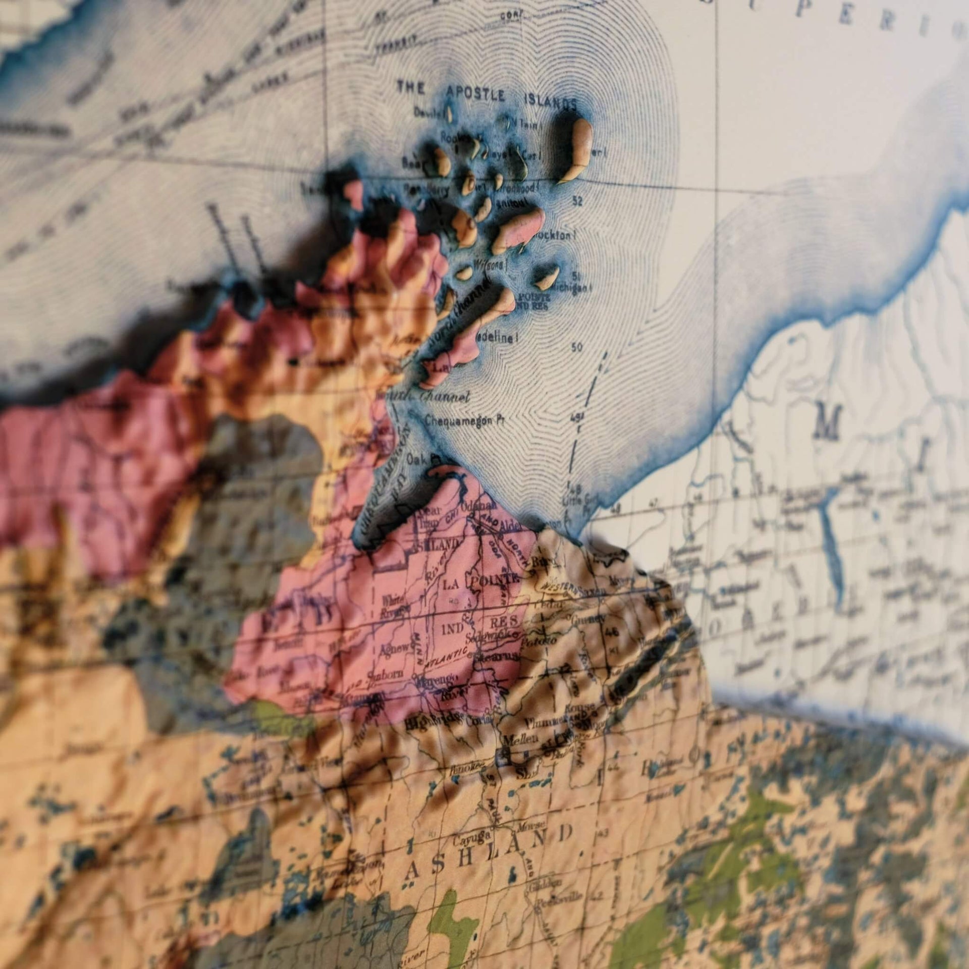 Wisconsin relief maps, hydrological maps & elevation prints. – Muir Way