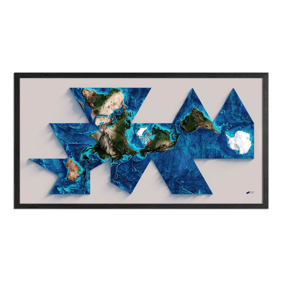 World Map - Dymaxion or Fuller Map – Muir Way