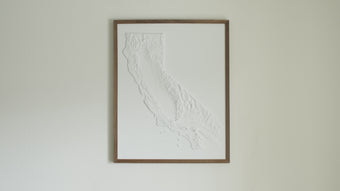 California Raised Relief Map | 3D Raised Relief Map – Muir Way