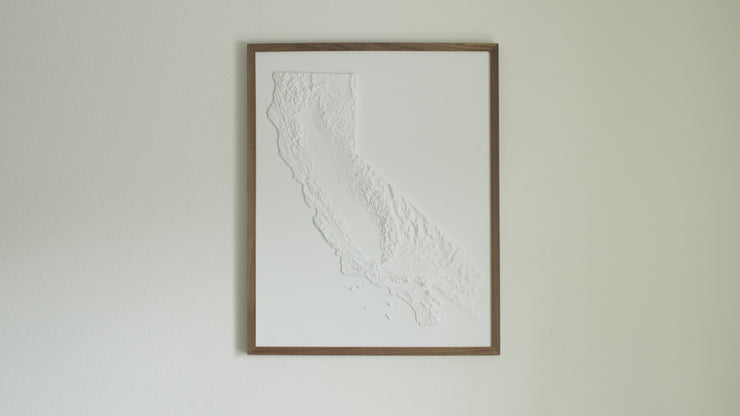 California Raised Relief Map | 3D Raised Relief Map – Muir Way