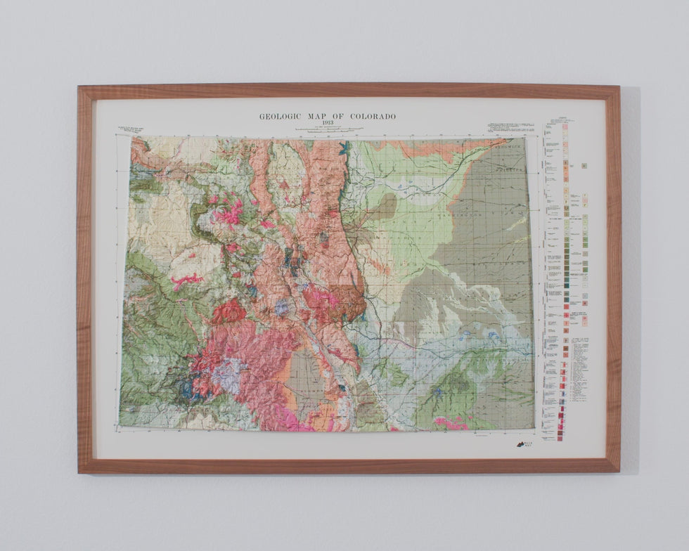 Stunning Raised 3D Relief Map of Colorado from 1913 | Muir Way