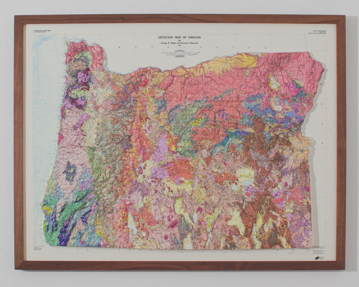 Stunning Oregon 3D Map from 1991 in Vivid Raised Relief – Muir Way