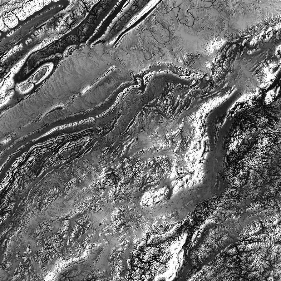 Vintage Alabama Elevation Relief Map | Map of terrain & more - Muir Way