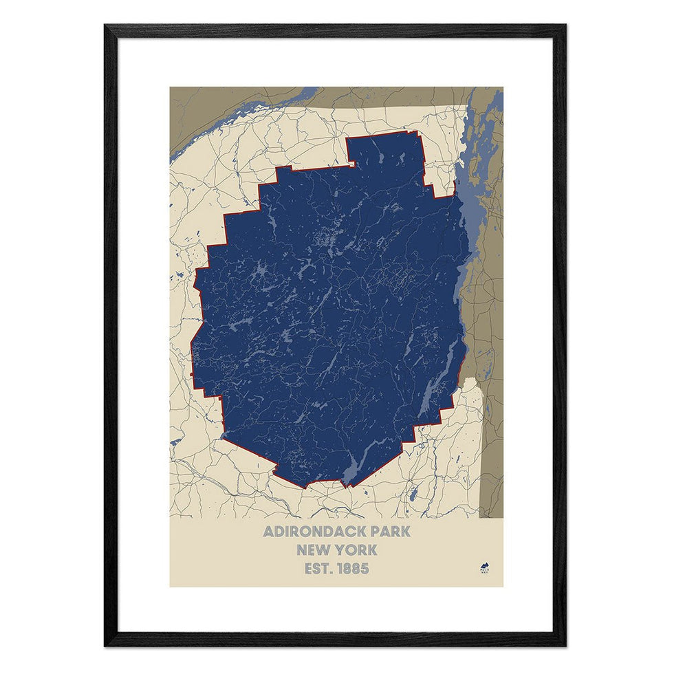 Adirondack Park Poster | Adirondack Park Map | Muir Way