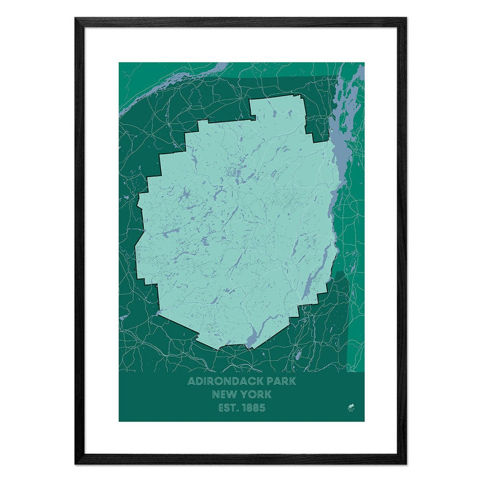 Adirondack Park Poster | Adirondack Park Map | Muir Way