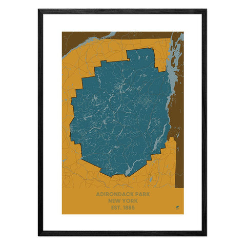 Adirondack Park Poster | Adirondack Park Map | Muir Way