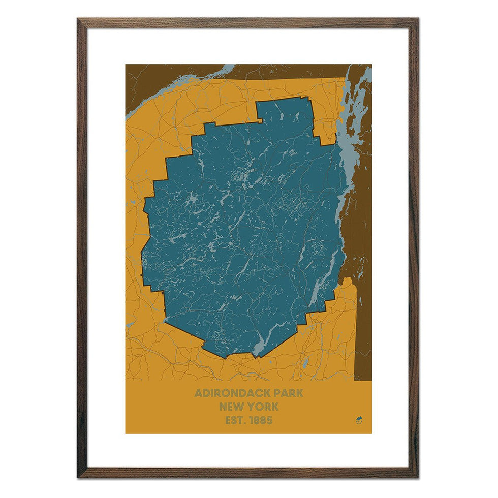 Adirondack Park Poster | Adirondack Park Map | Muir Way
