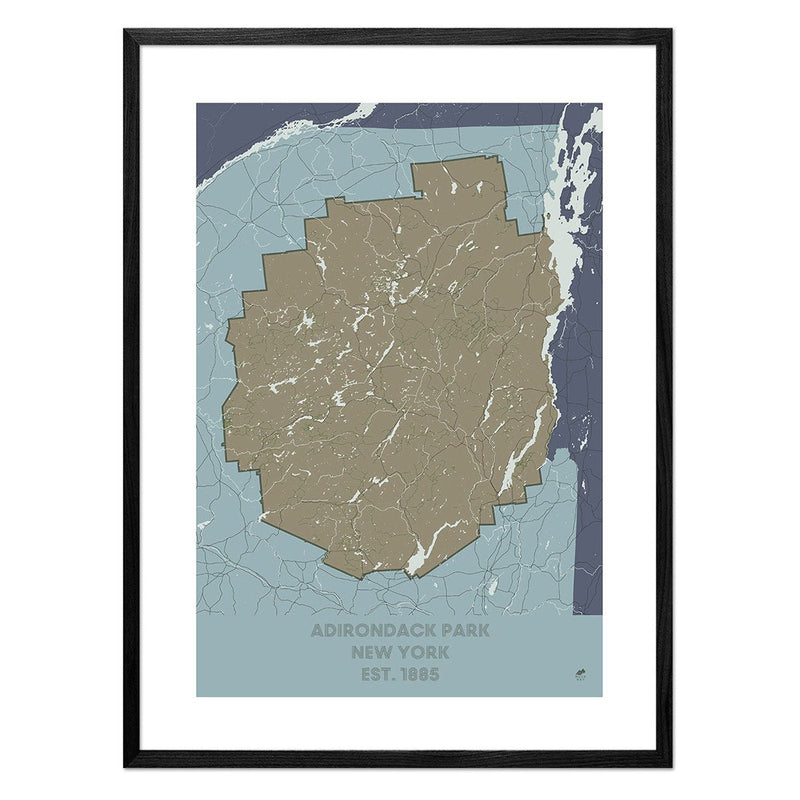Adirondack Park Poster | Adirondack Park Map | Muir Way