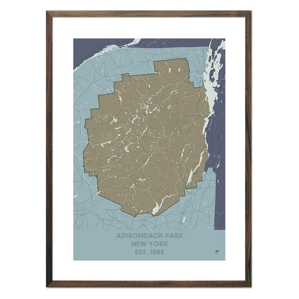 Adirondack Park Poster | Adirondack Park Map | Muir Way