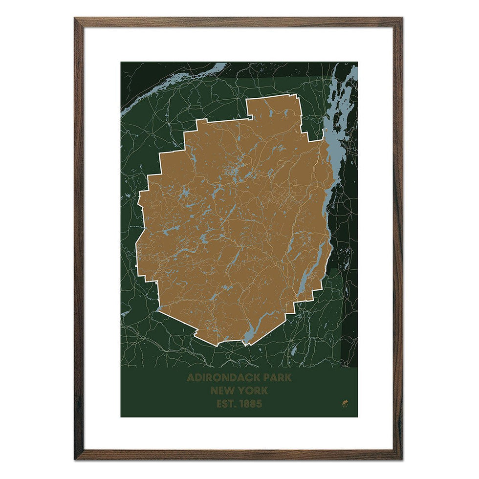 Adirondack Park Poster | Adirondack Park Map | Muir Way