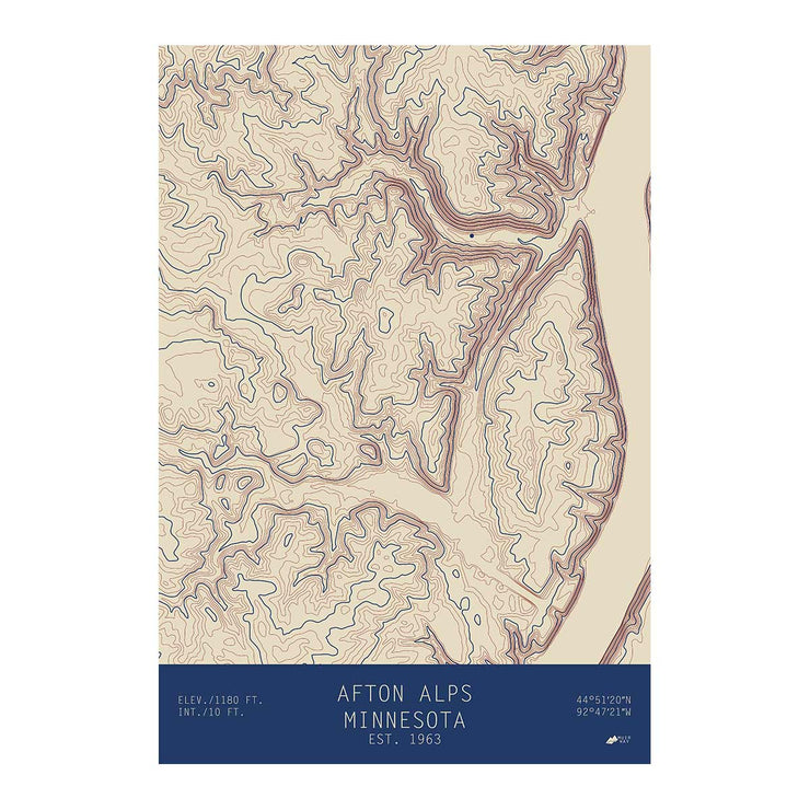 Afton Alps, Minnesota-TOPO Series Map – Muir Way