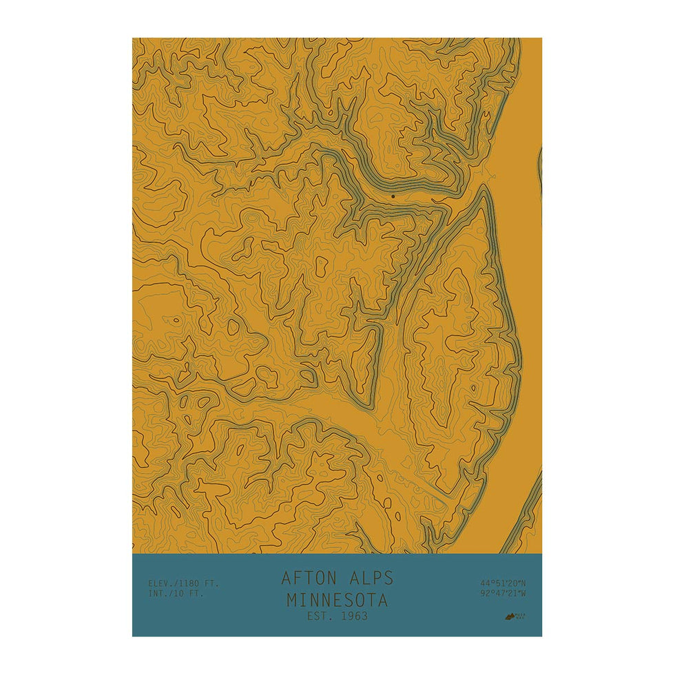 Afton Alps, Minnesota-TOPO Series Map – Muir Way