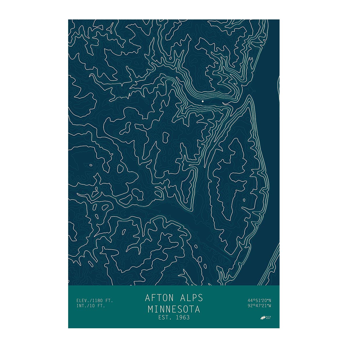 Afton Alps, Minnesota-TOPO Series Map - Muir Way