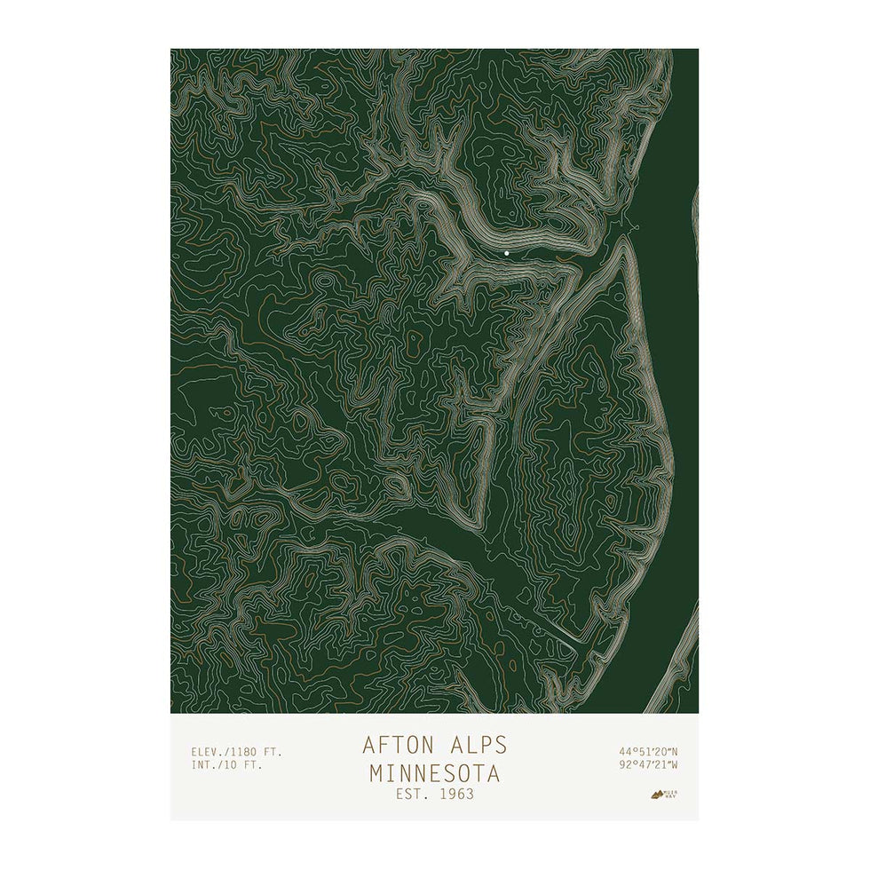 Afton Alps, Minnesota-TOPO Series Map – Muir Way