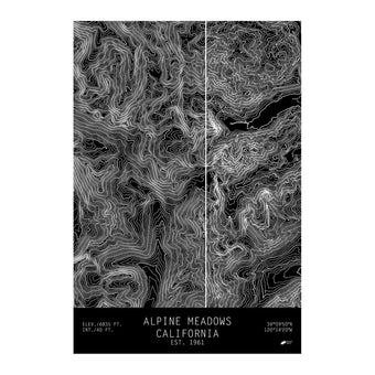 Alpine Meadows, California-TOPO Series Map – Muir Way