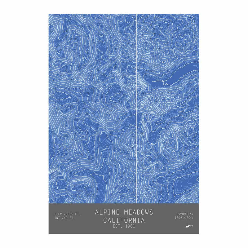Alpine Meadows, California-TOPO Series Map - Muir Way