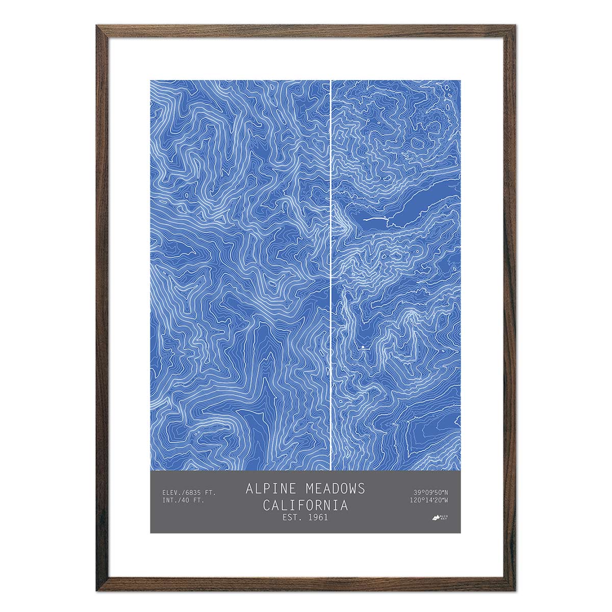 Alpine Meadows, California-TOPO Series Map - Muir Way