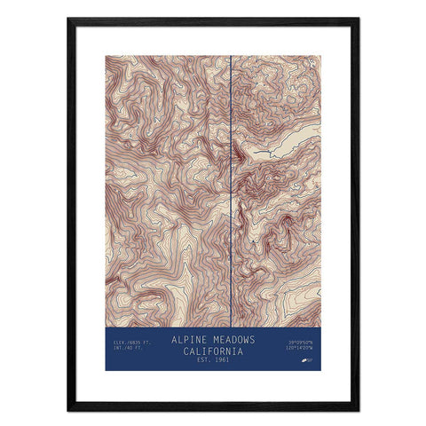 Alpine Meadows, California-TOPO Series Map – Muir Way