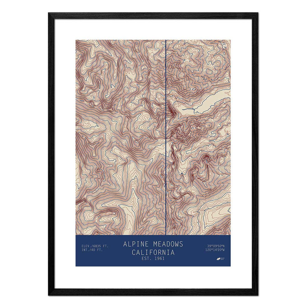 Alpine Meadows, California-TOPO Series Map – Muir Way