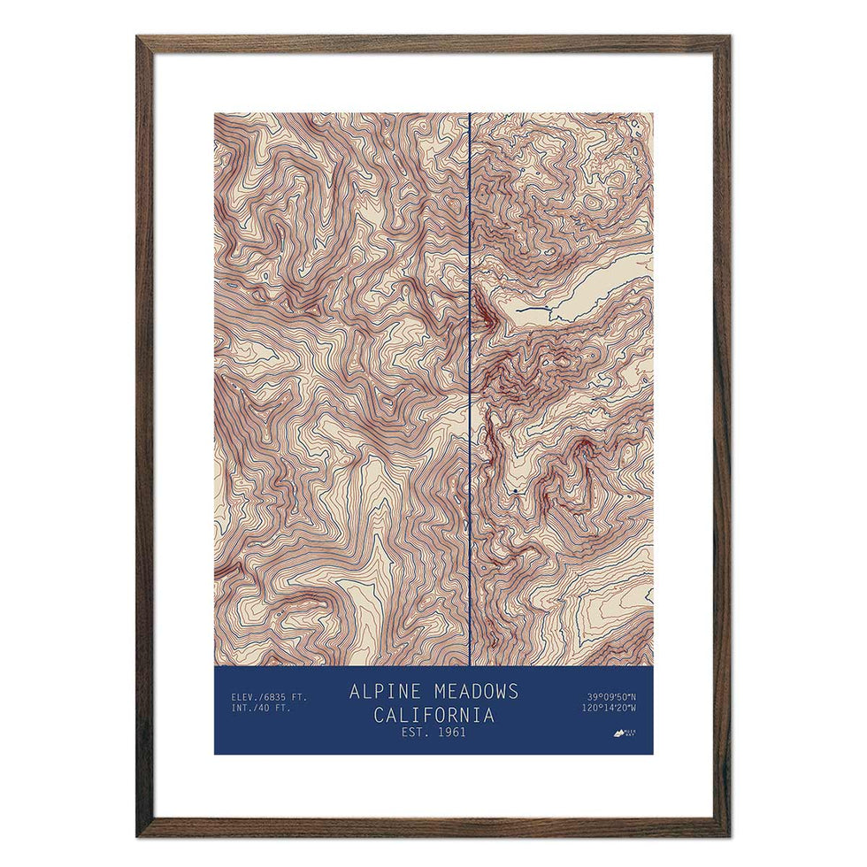 Alpine Meadows, California-TOPO Series Map – Muir Way