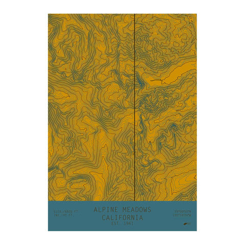 Alpine Meadows, California-TOPO Series Map – Muir Way