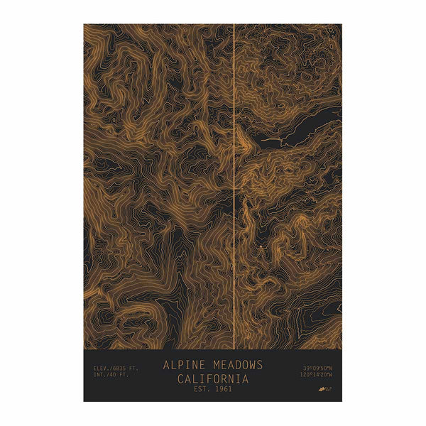 Alpine Meadows, California-TOPO Series Map - Muir Way