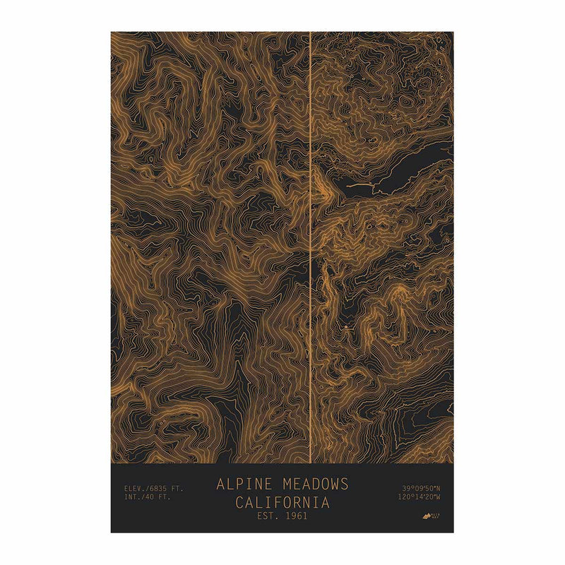 Alpine Meadows, California-TOPO Series Map - Muir Way