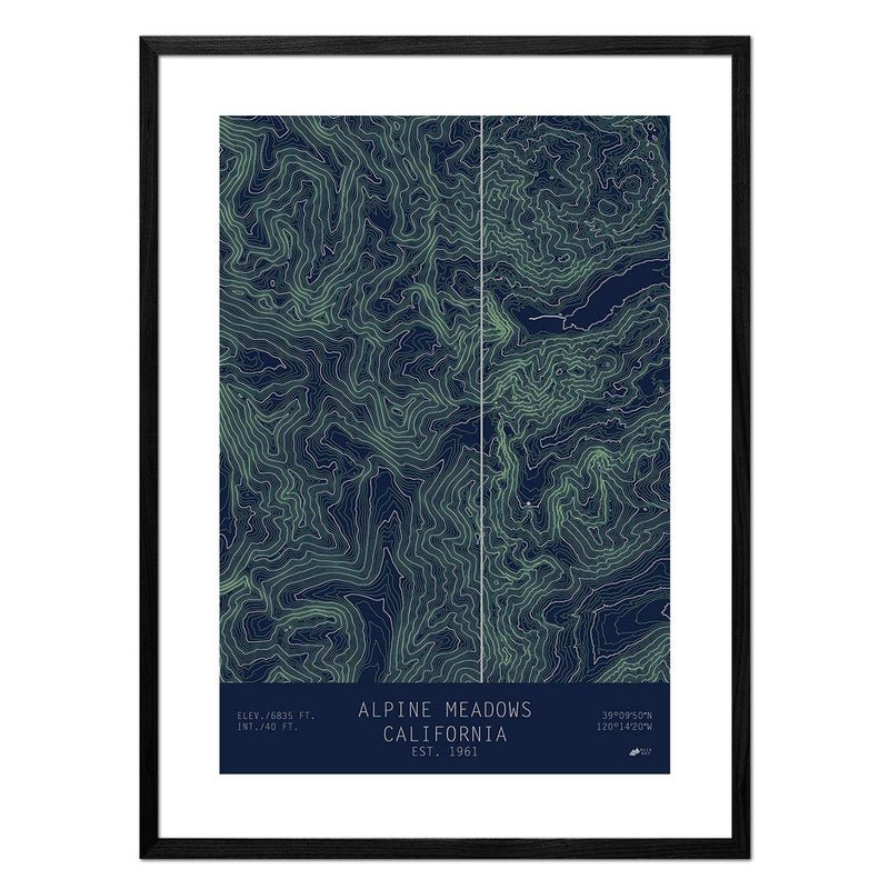 Alpine Meadows, California-TOPO Series Map - Muir Way