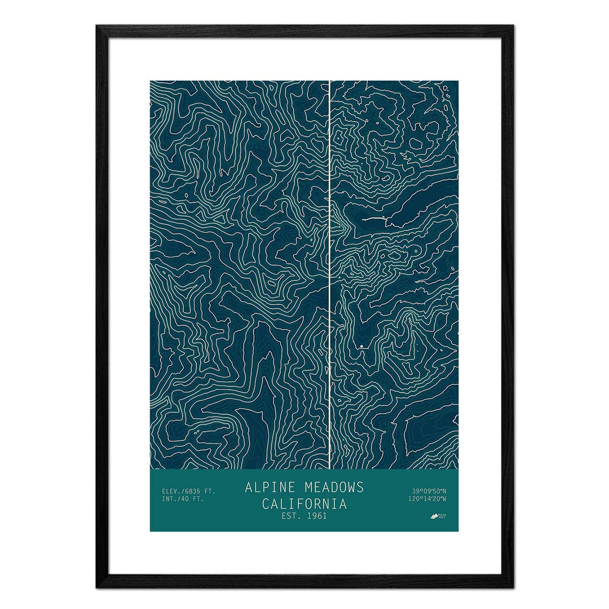 Alpine Meadows, California-TOPO Series Map - Muir Way