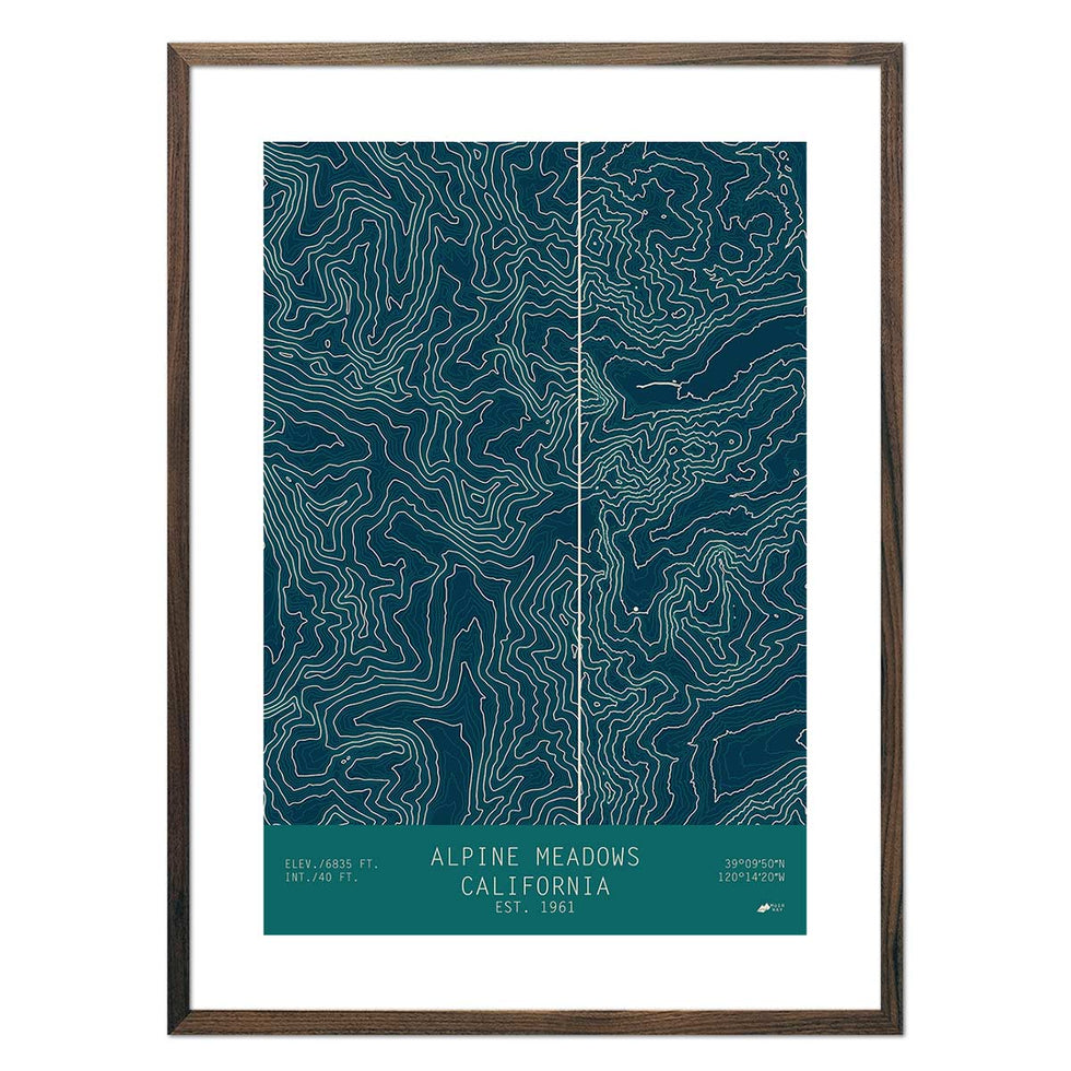 Alpine Meadows, California-TOPO Series Map – Muir Way