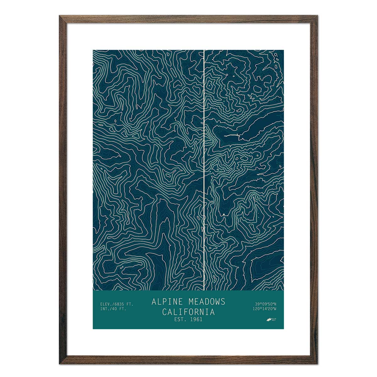 Alpine Meadows, California-TOPO Series Map - Muir Way