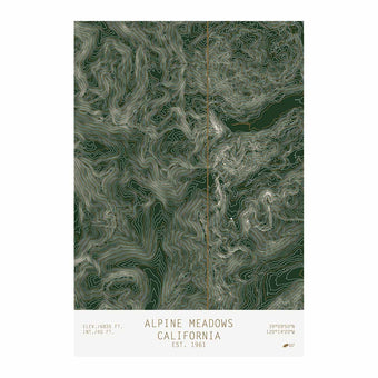 Alpine Meadows, California-TOPO Series Map – Muir Way