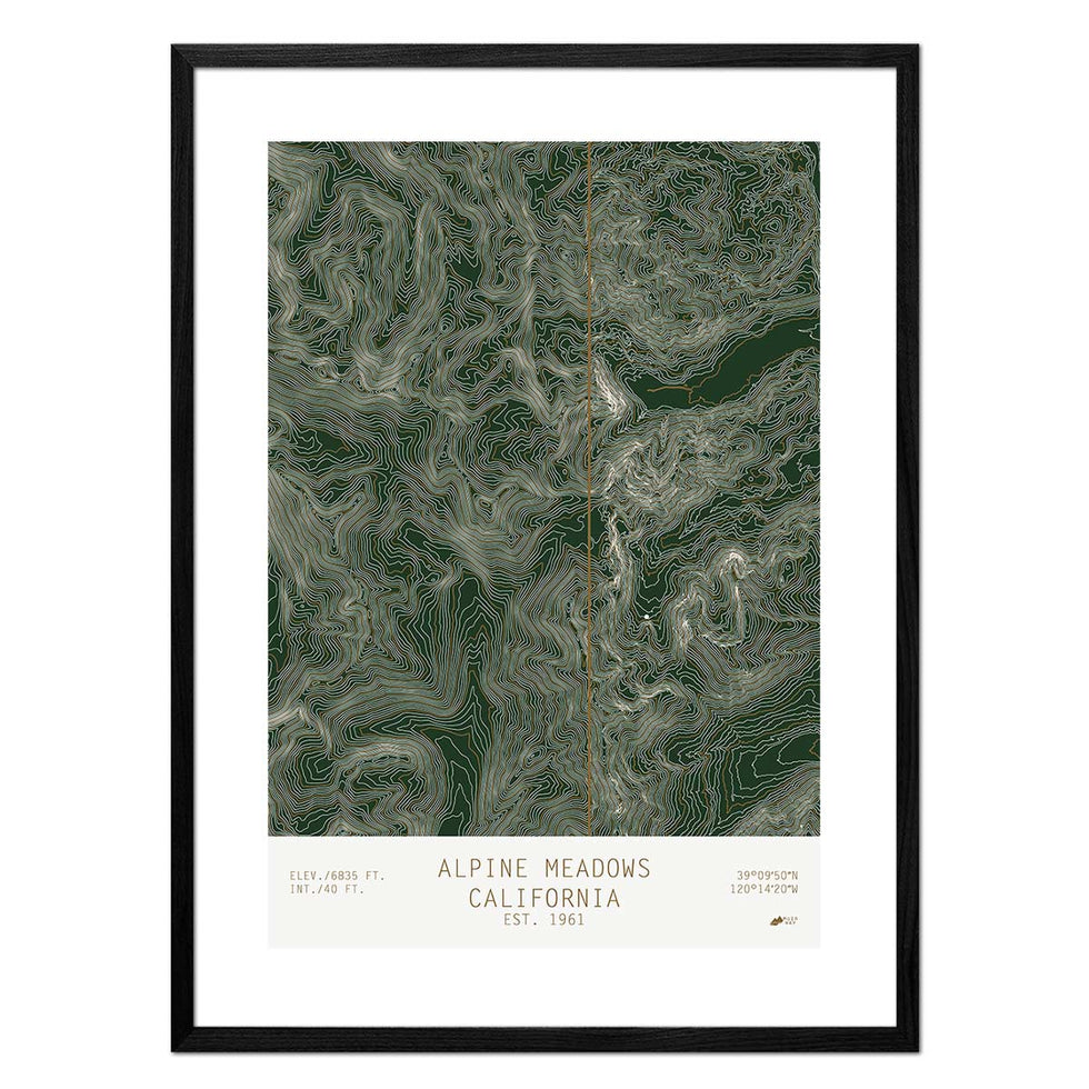 Alpine Meadows, California-TOPO Series Map – Muir Way