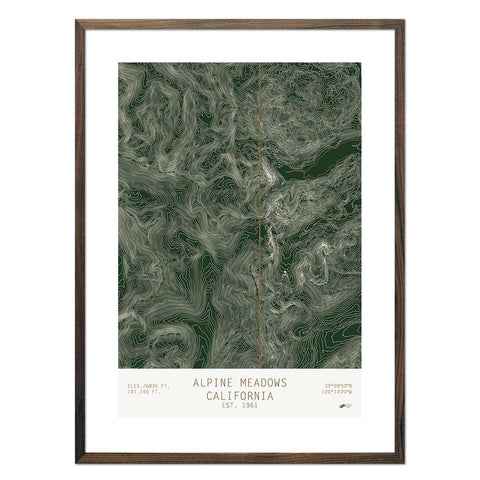 Alpine Meadows, California-TOPO Series Map – Muir Way