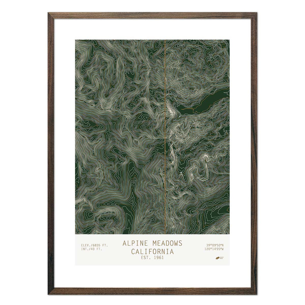Alpine Meadows, California-TOPO Series Map – Muir Way