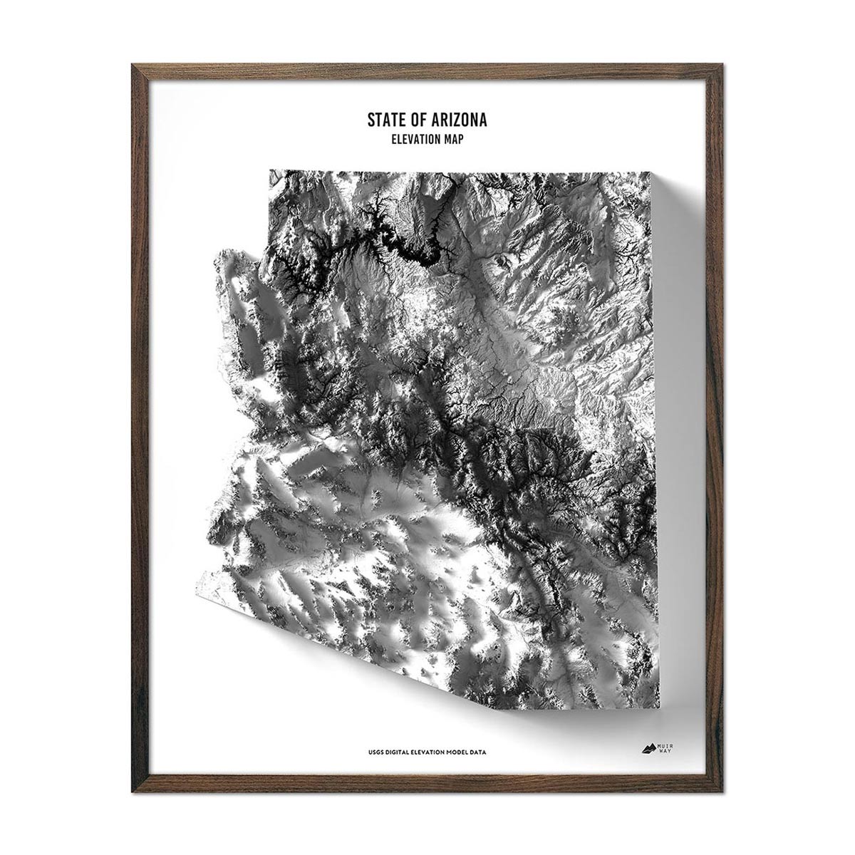 Shop Elevation Map Prints of the USA, US States, Canada, & More - Muir Way