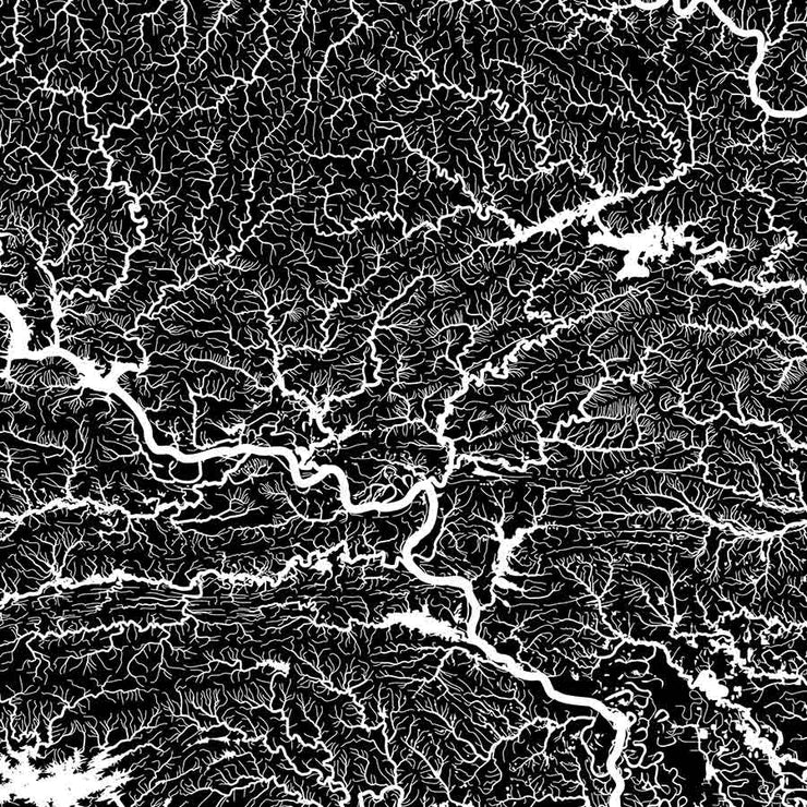 Arkansas Hydrological Relief Map | Map of rivers, streams & more – Muir Way