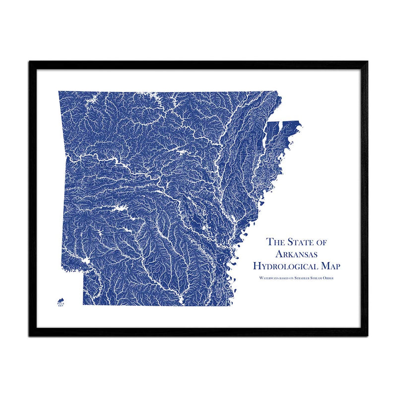 Arkansas Hydrological Relief Map | Map of rivers, streams & more - Muir Way