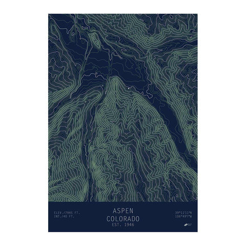 Aspen, Colorado-TOPO Series Map – Muir Way
