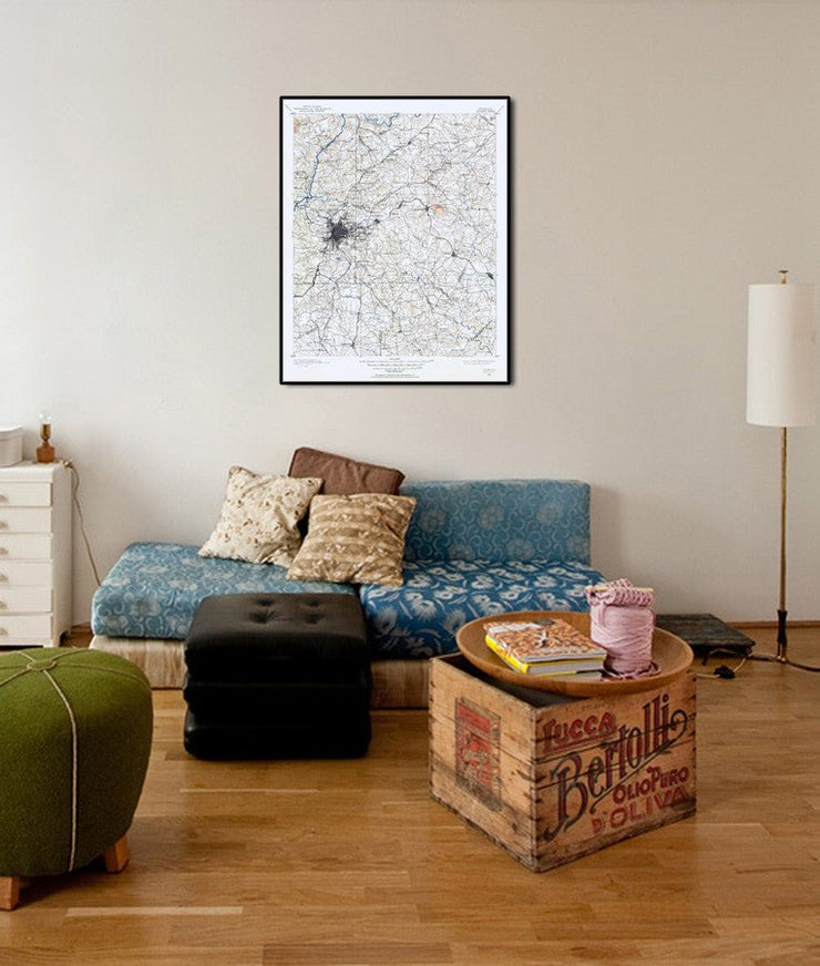 Vintage Atlanta Ga. 1955 USGS Map | Map of parks & more – Muir Way